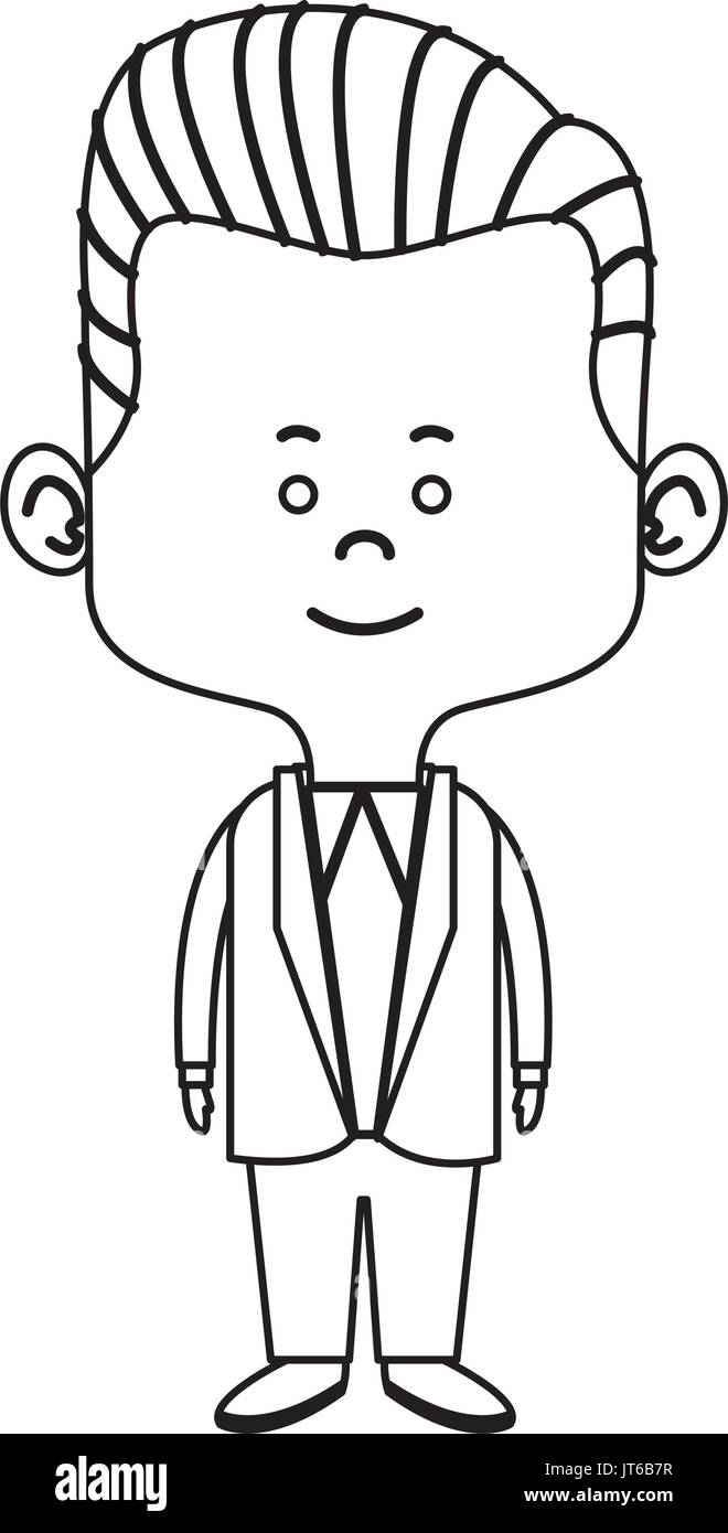 cute man cartoon standing formal clothes character Stock Vector Image ...