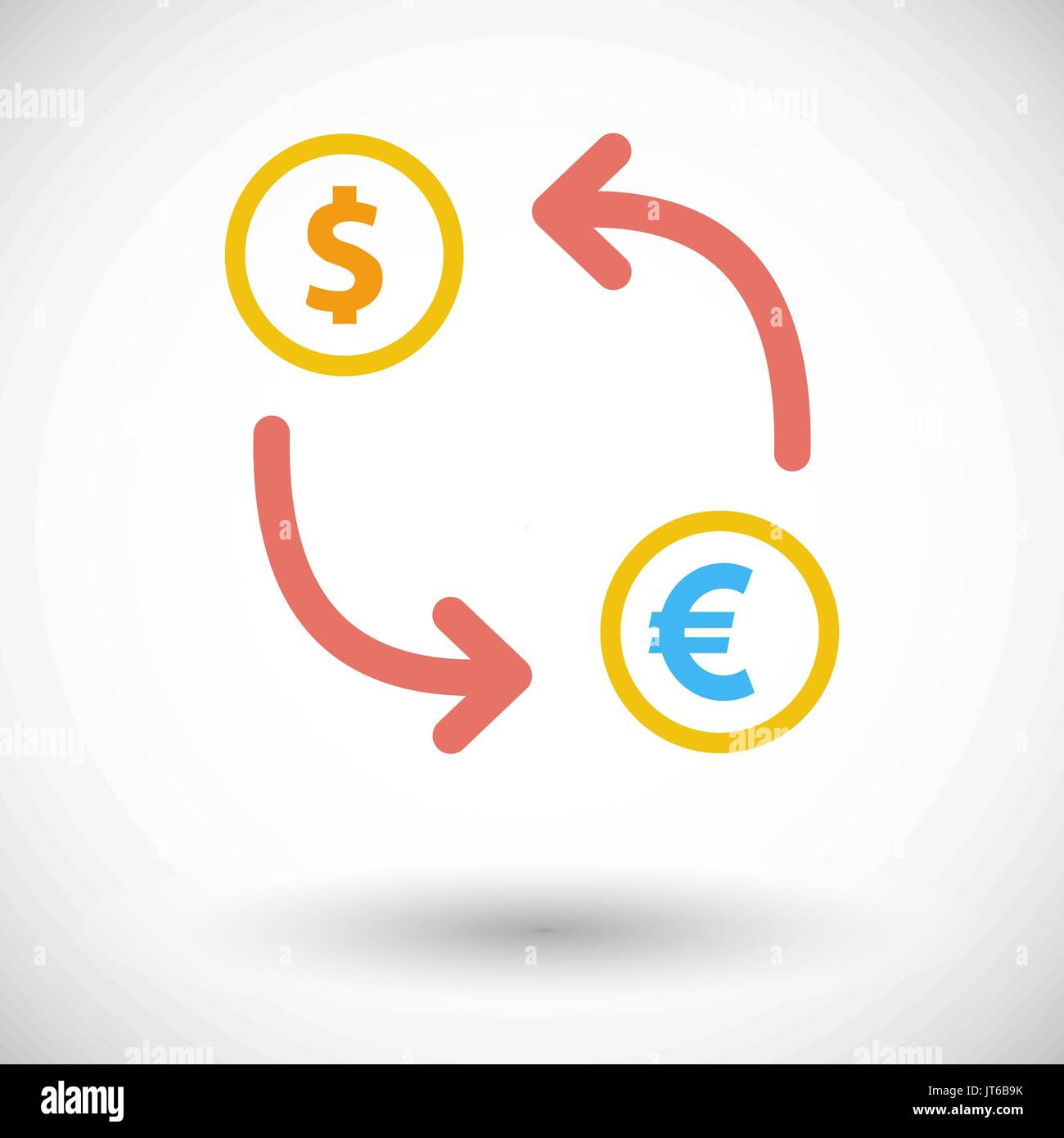 Currency exchange. Single flat icon on white background. Vector ...