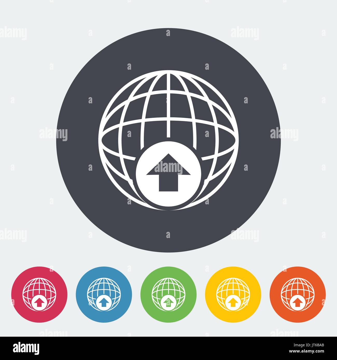 Download. Single flat icon on the circle. Vector illustration Stock ...