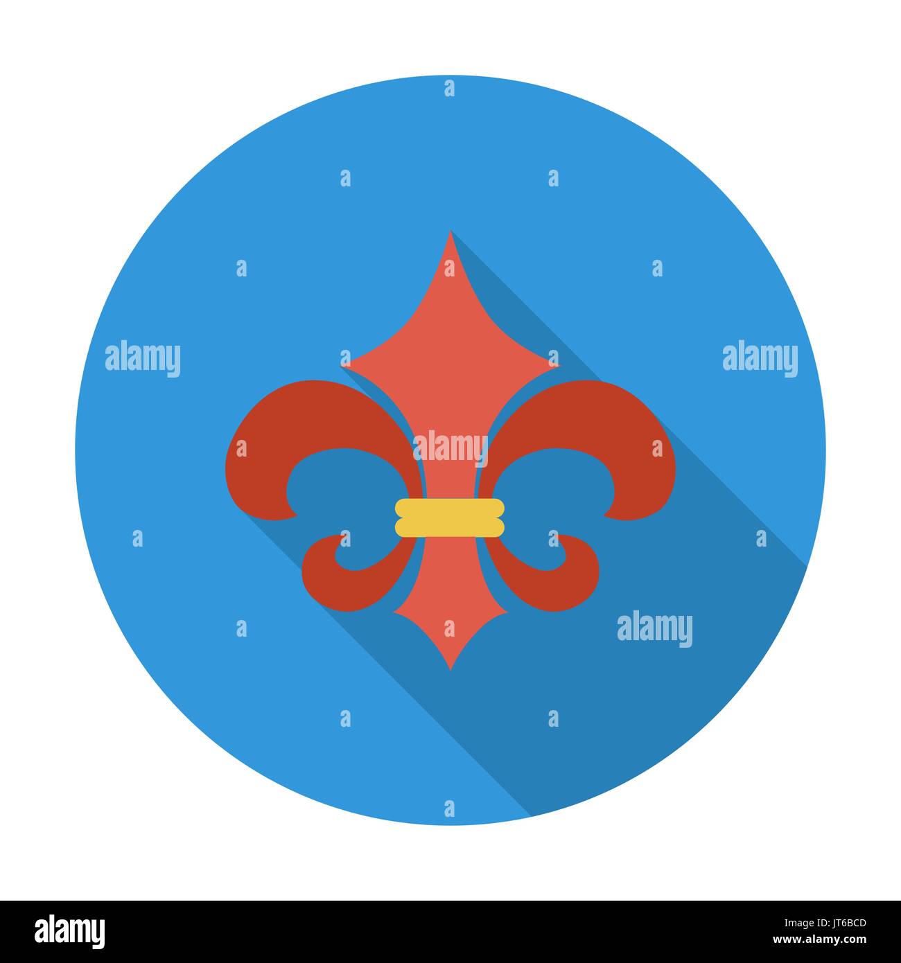 Fleur icon icon. Flat vector related icon with long shadow for web and ...