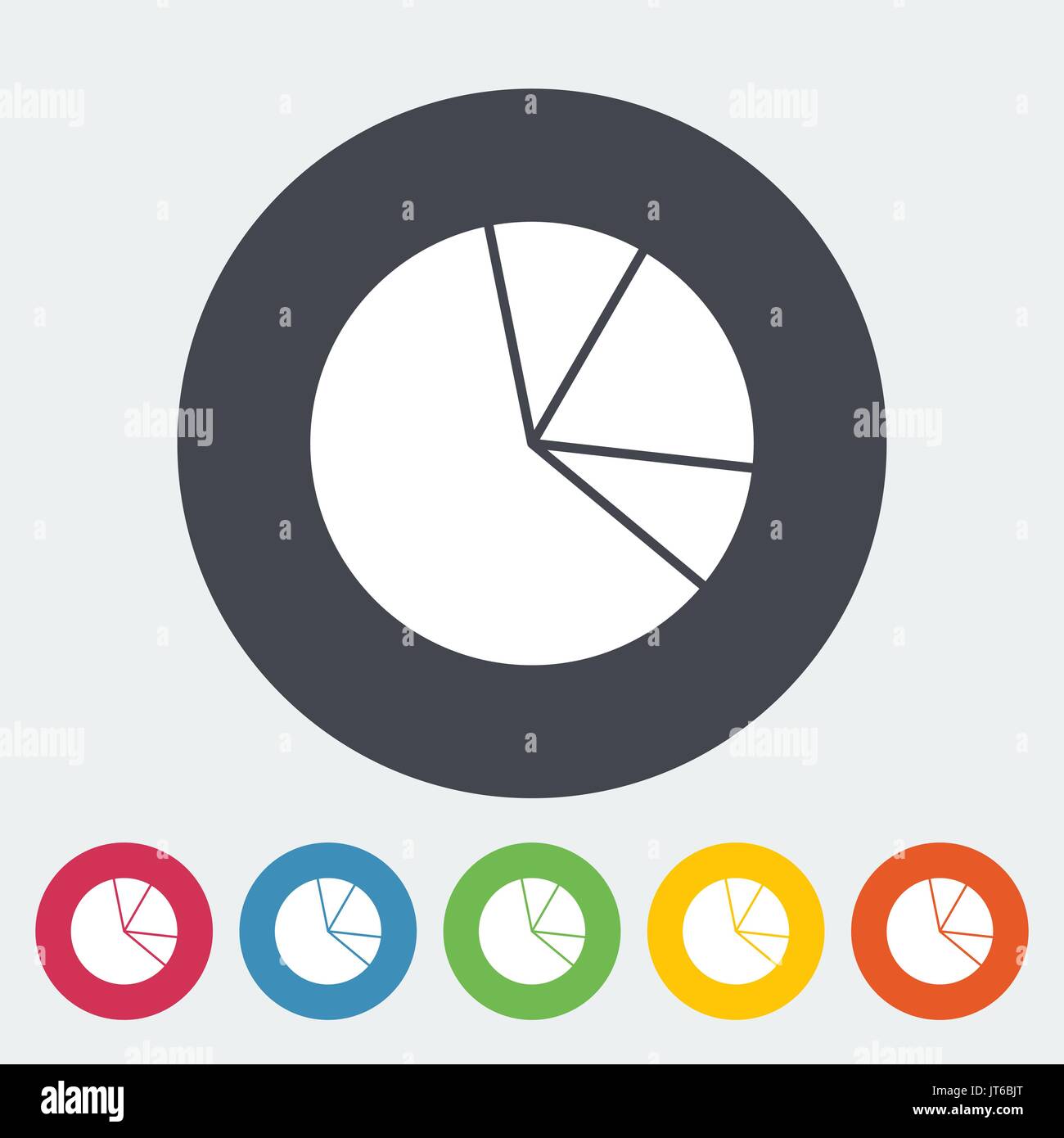 Graph. Single flat icon on the circle. Vector illustration Stock Vector ...