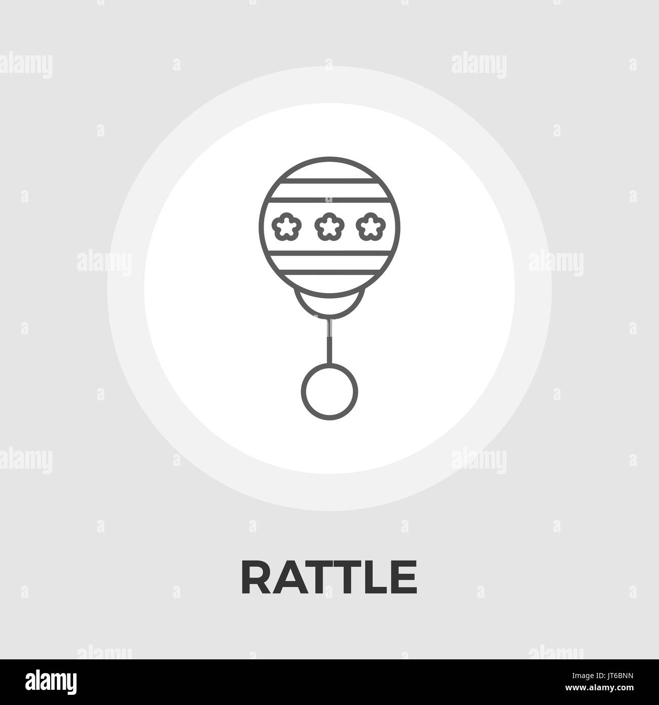 Rattle Icon Vector. Flat icon isolated on the white background ...
