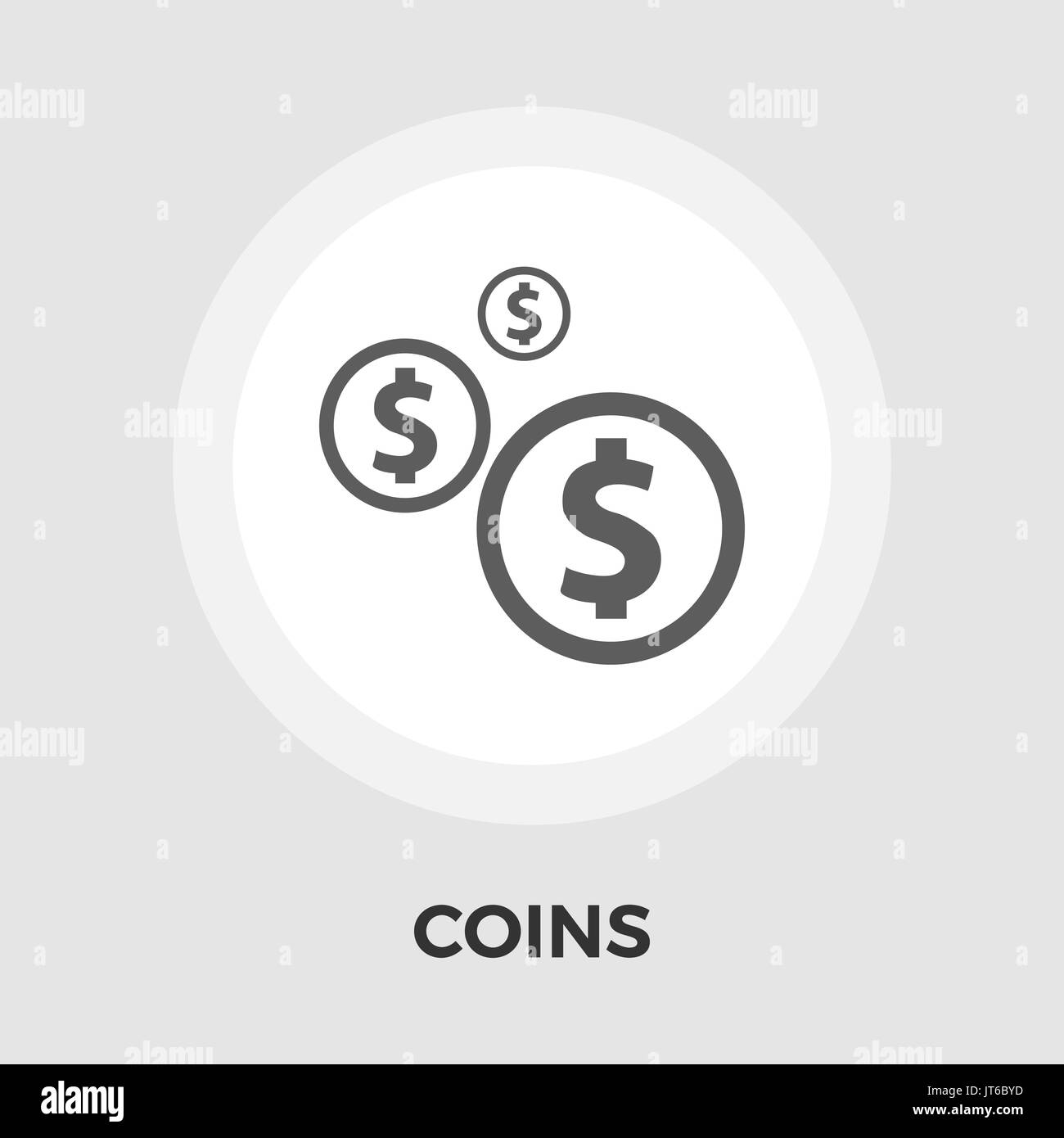 Dollar coin. Single icon. Vector illustration Stock Vector Image & Art ...