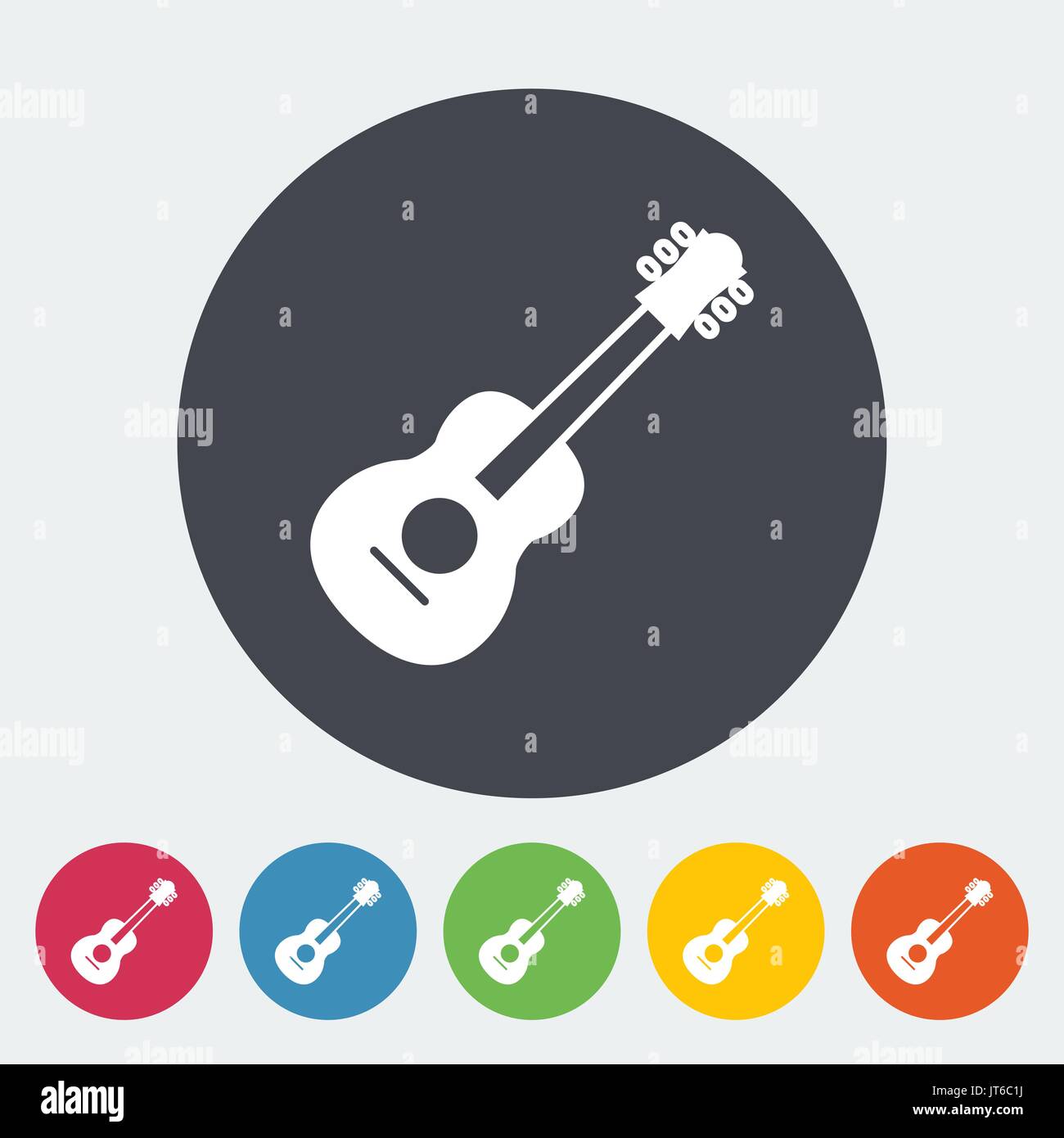 Acoustic guitar icon circle hi-res stock photography and images - Alamy
