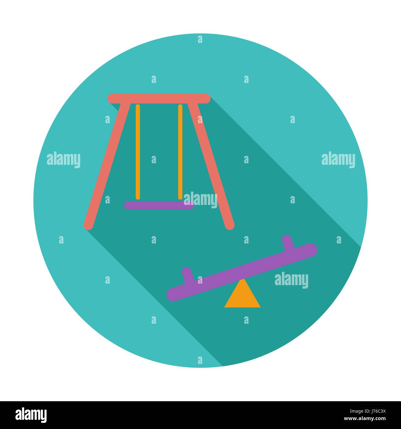 Girl swing painting Stock Vector Images - Alamy