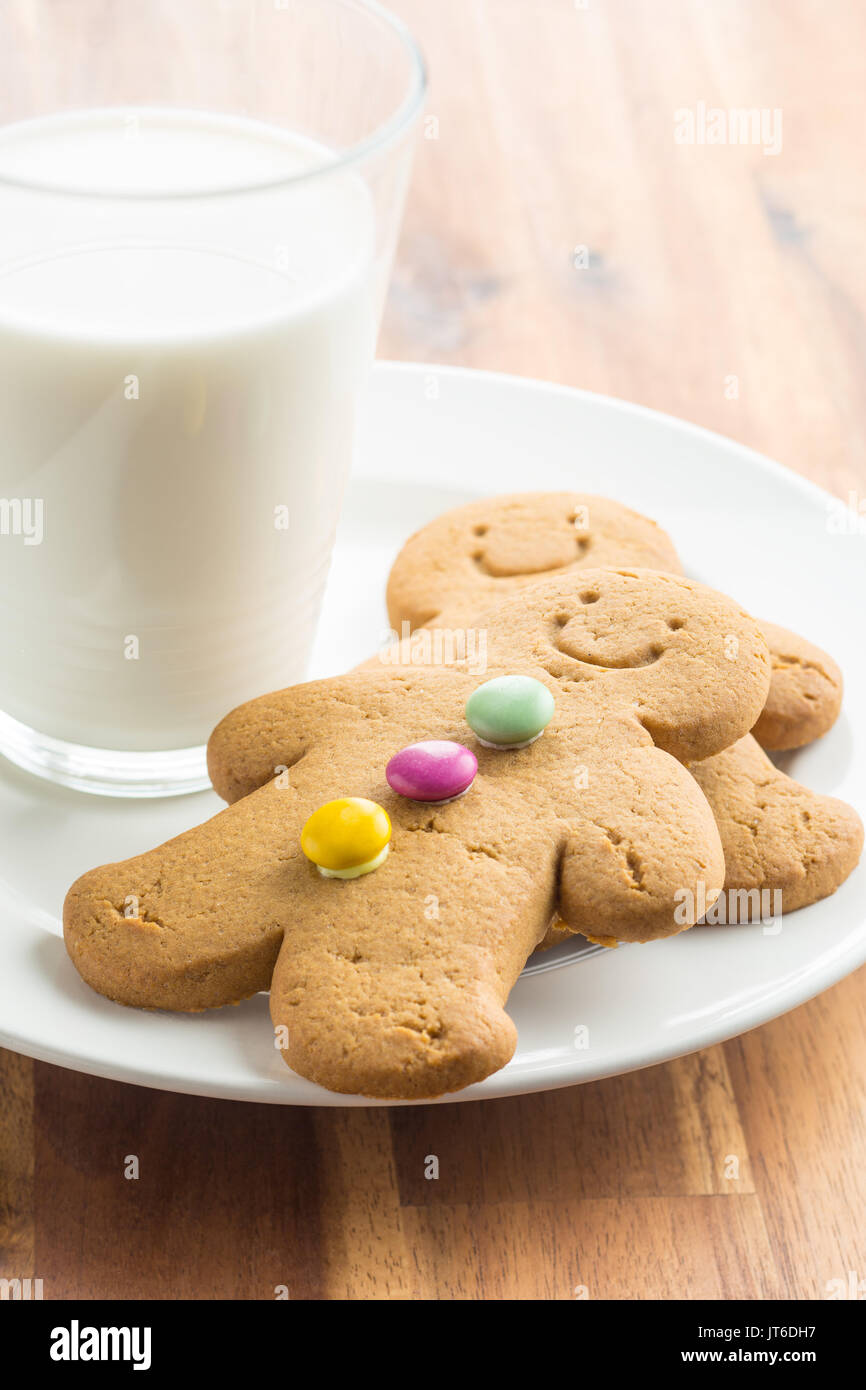 Gingerbread man cookie milk hi-res stock photography and images - Alamy