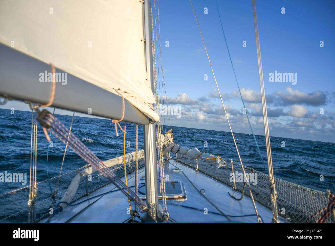 Sails on a sailboat at sea in the north of summer Stock Photo - Alamy