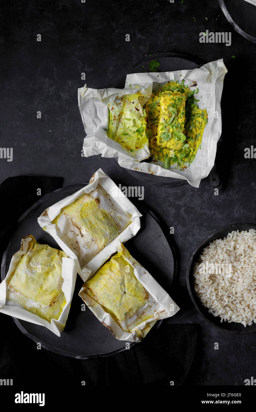 Fish In Parchment Paper Stock Photo - Alamy