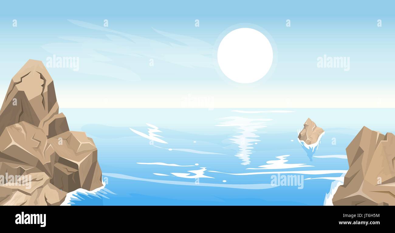 Vector sea stones background Stock Vector Images - Alamy