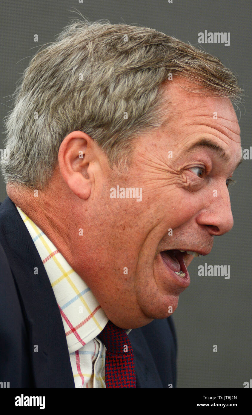 Mcc0078229 Nigel Farage talking about sea fishing at The Game Fair ...