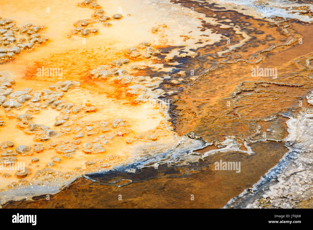 Hot springs, geyser water. Alien planet looking water, river ...