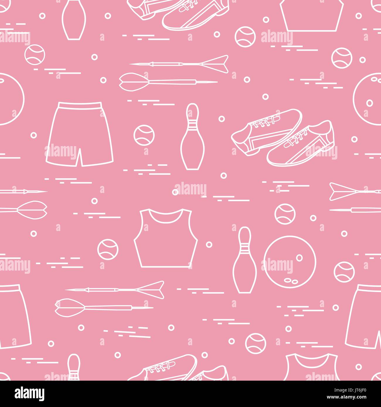 Seamless pattern with variety goods for sports. Sports theme. Design ...