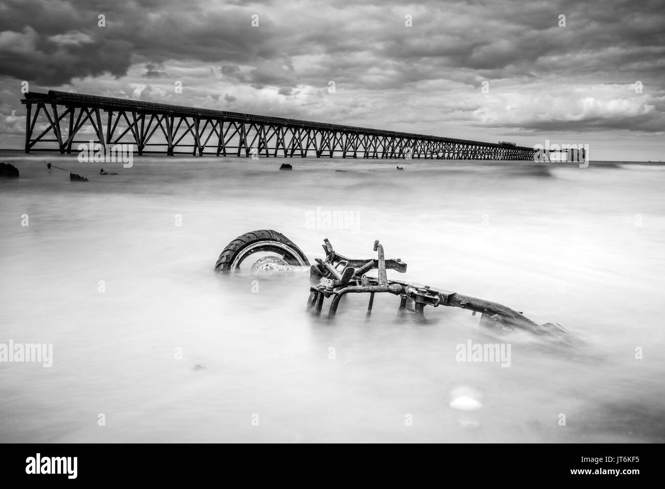 Hartlepool pier Black and White Stock Photos & Images - Alamy