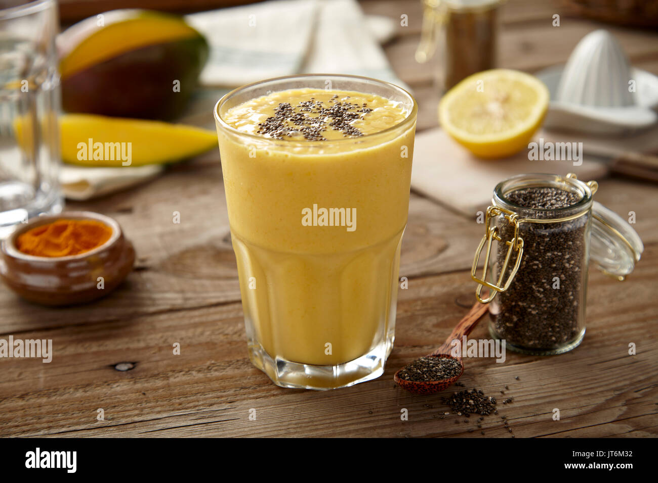 Turmeric mango shake Stock Photo - Alamy
