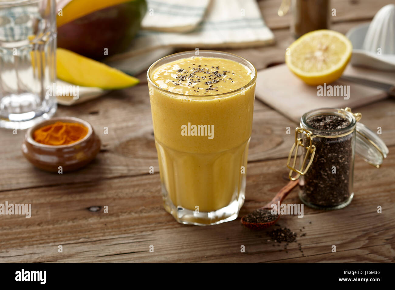 Turmeric mango shake Stock Photo - Alamy