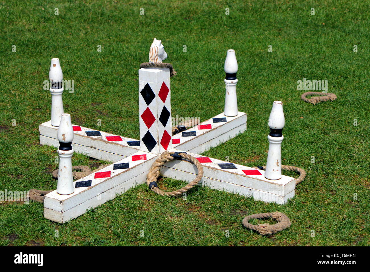 Stratford-upon-Avon, UK - July 23 2017: Traditional game of coits where ...