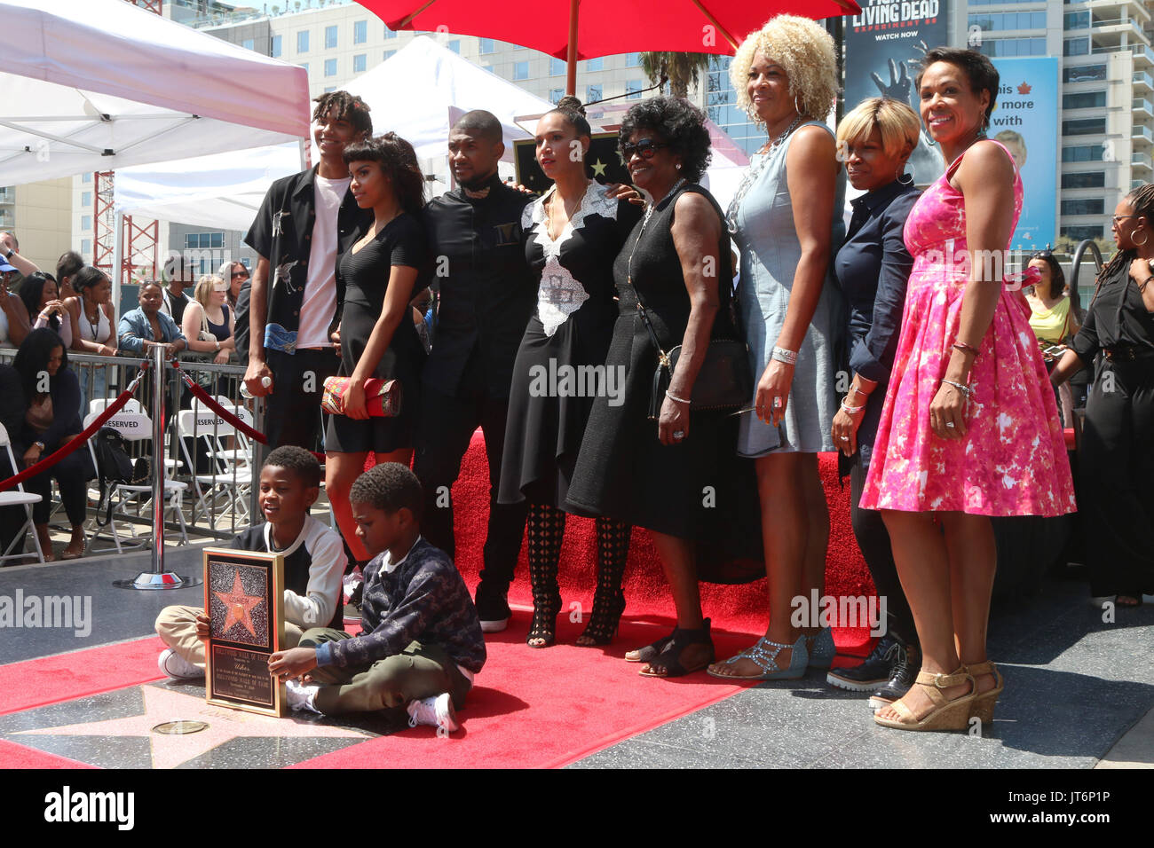 Usher receives a star on the Hollywood Walk of Fame Featuring: Guest ...