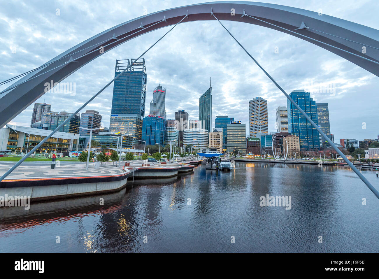 Perth Esplanade and Elizabeth Quay Stock Photo - Alamy
