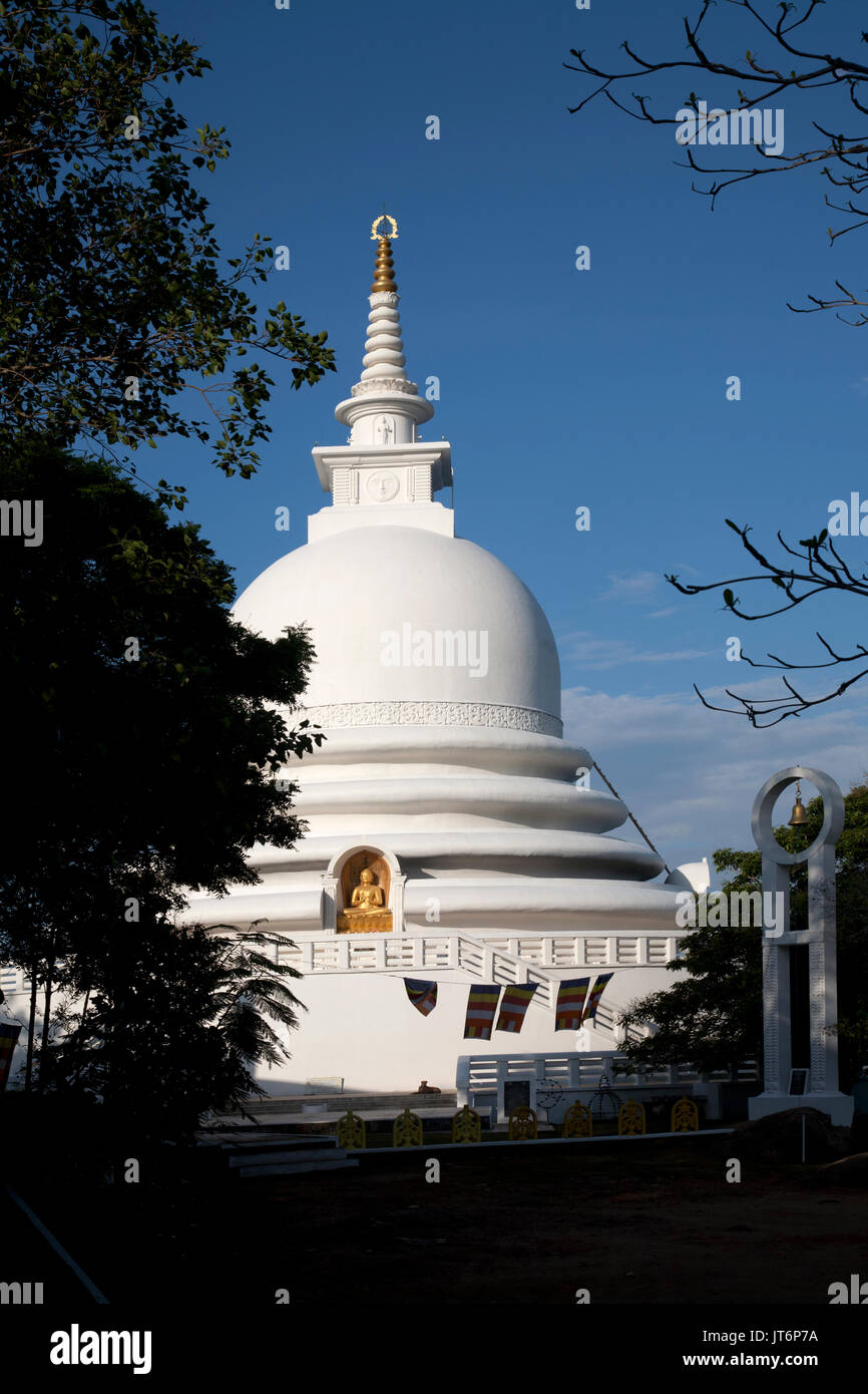 peace pagoda rumassala hillside southern province sri lanka Stock Photo ...