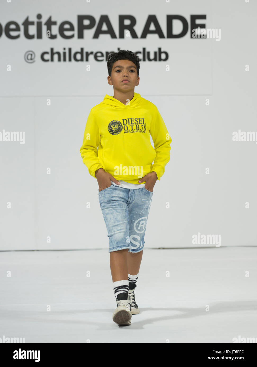 New York, NY USA - August 7, 2017: Young model walks runway for Diesel ...