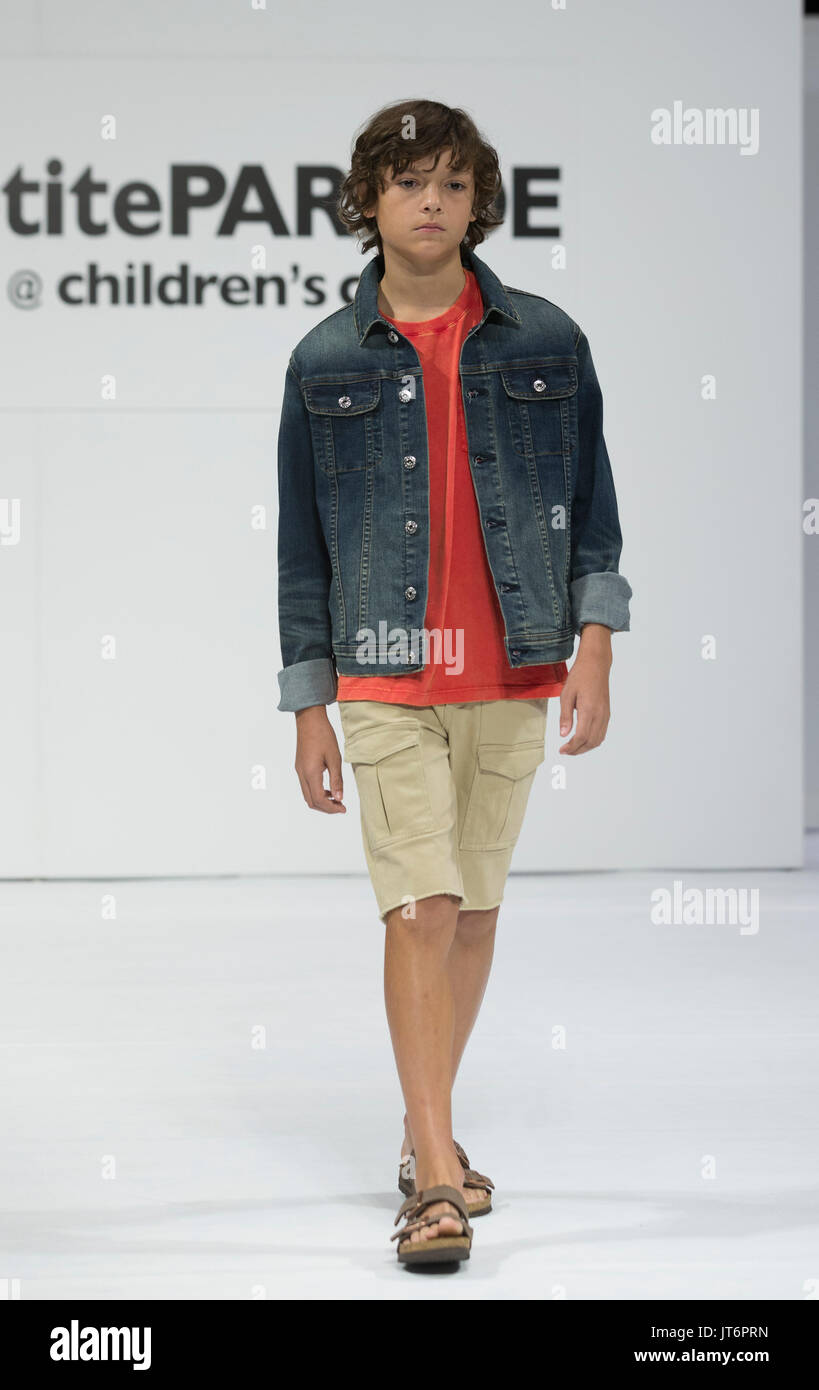 New York, NY USA - August 7, 2017: Young model walks runway for ag kids ...