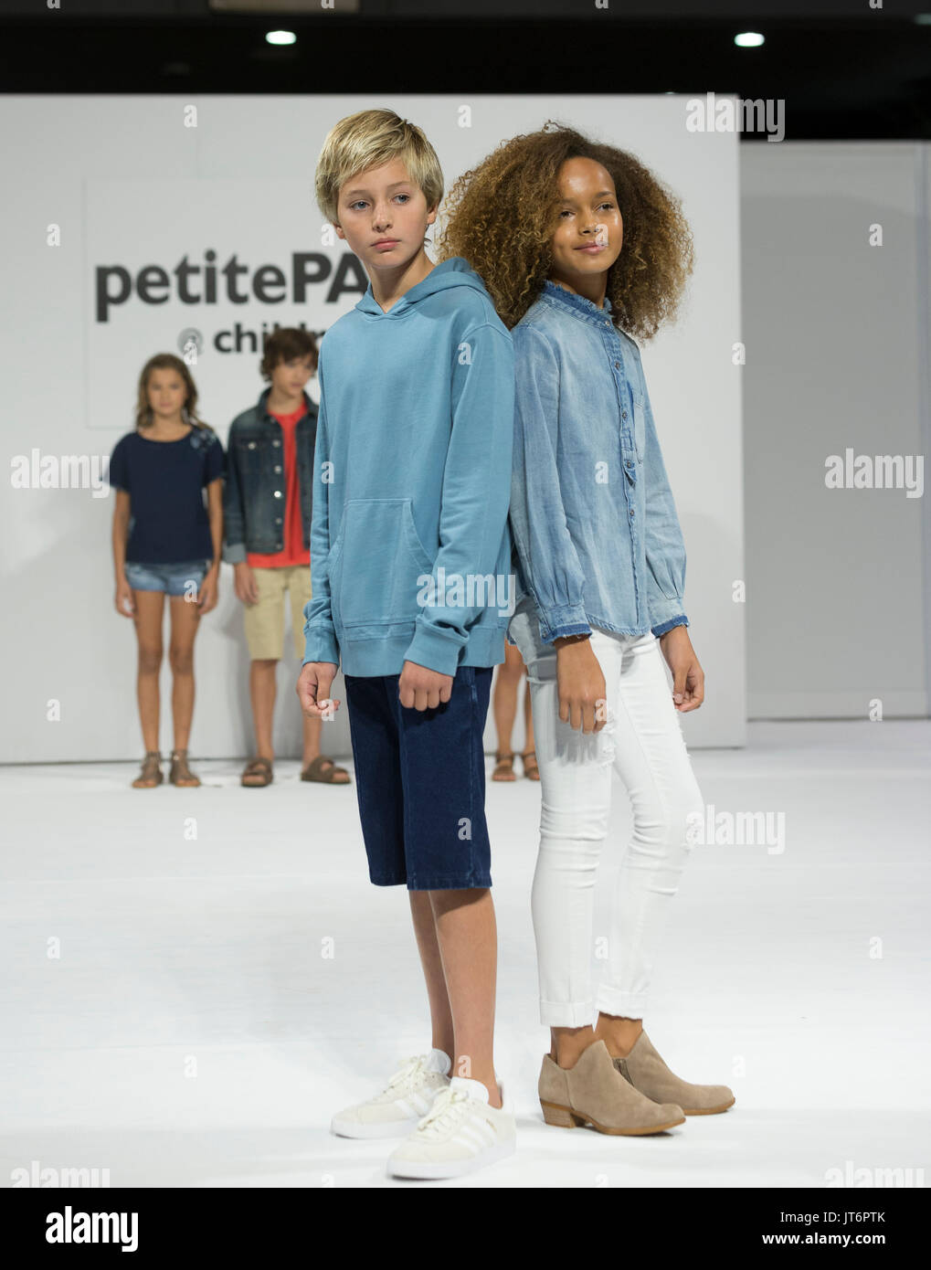 New York, NY USA - August 7, 2017: Young model walks runway for ag kids ...