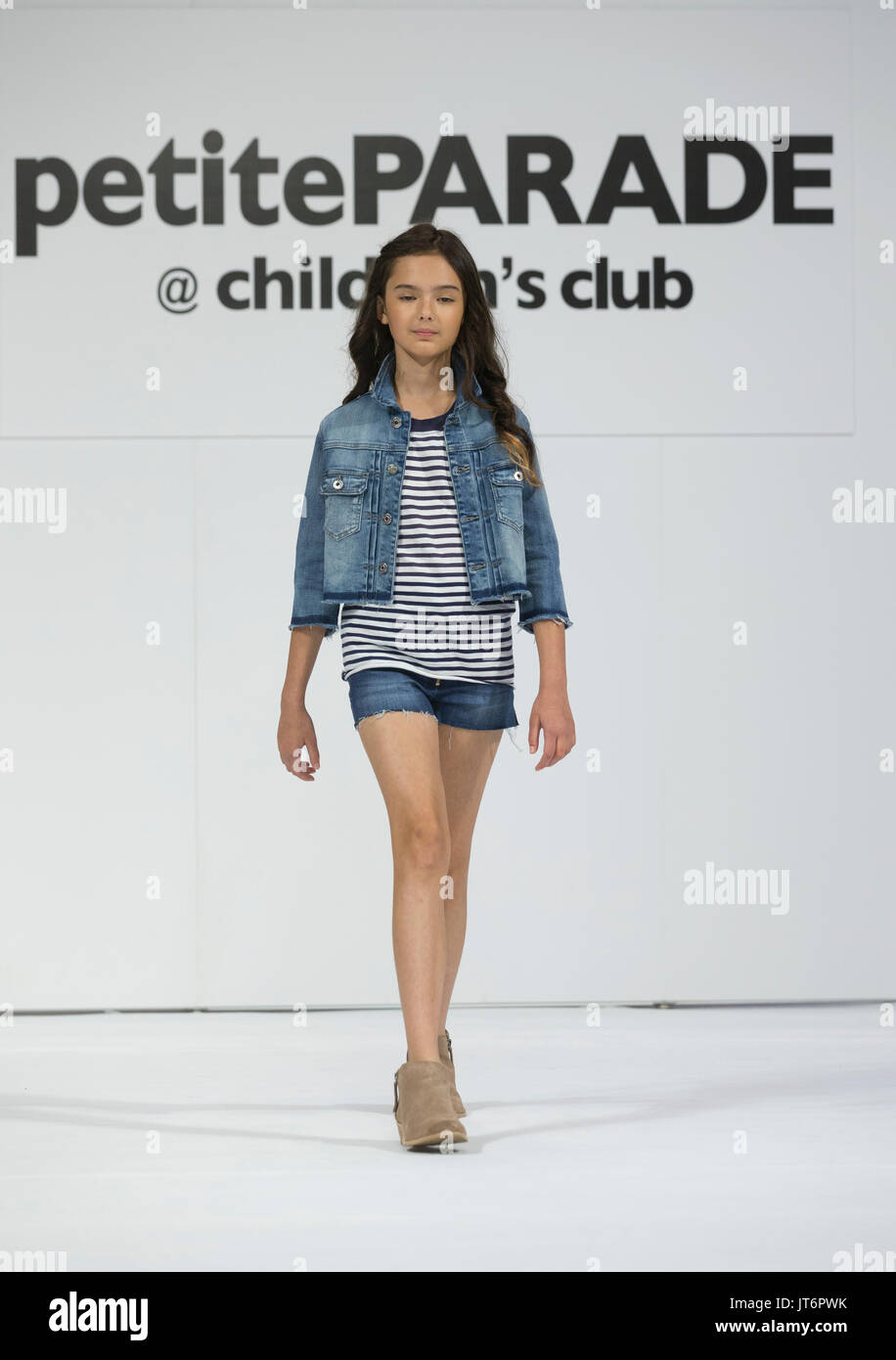 New York, NY USA - August 7, 2017: Young model walks runway for ag kids ...
