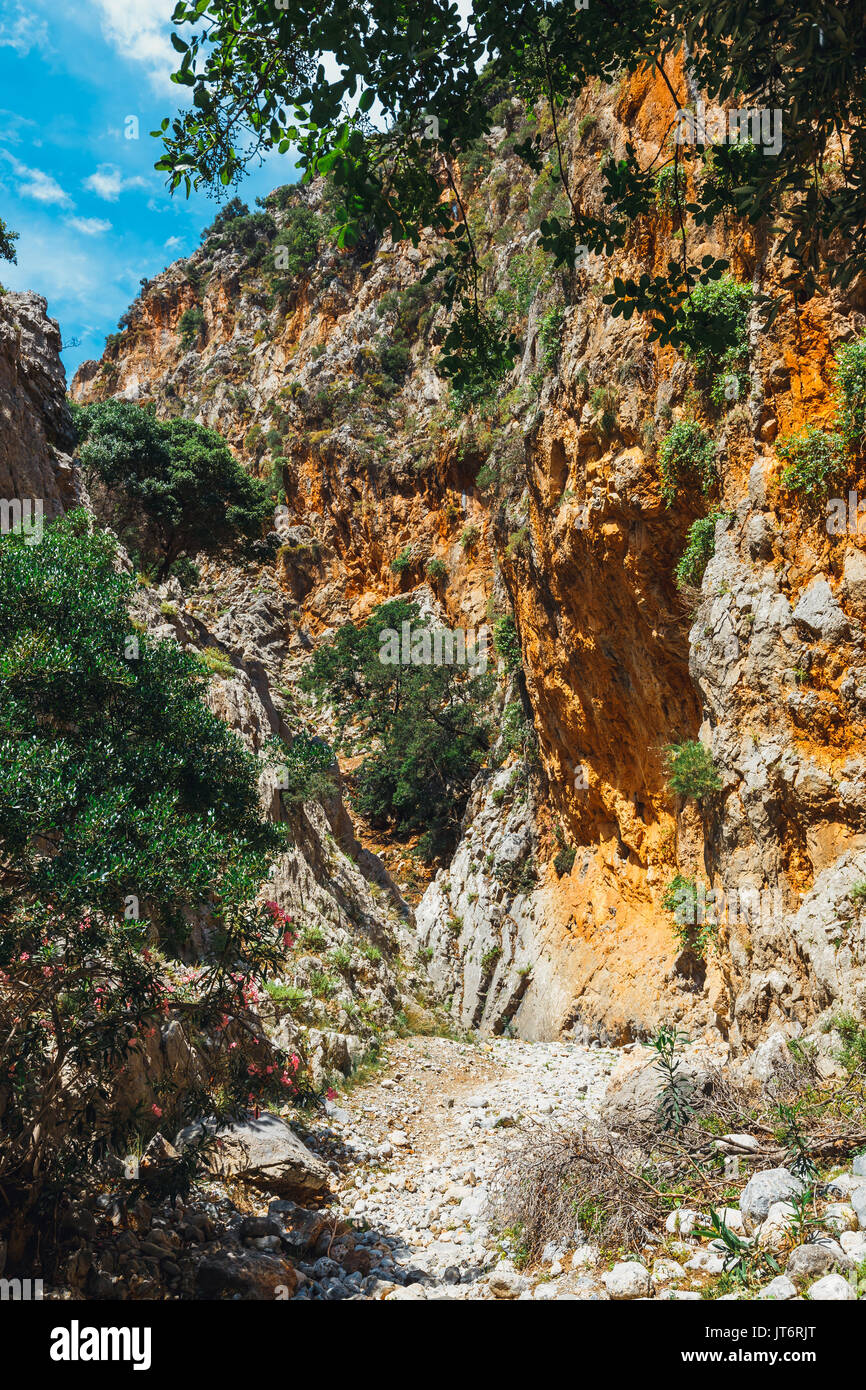 Kritsa Gorge near Agios Nikolaos on Crete, Greece Stock Photo - Alamy