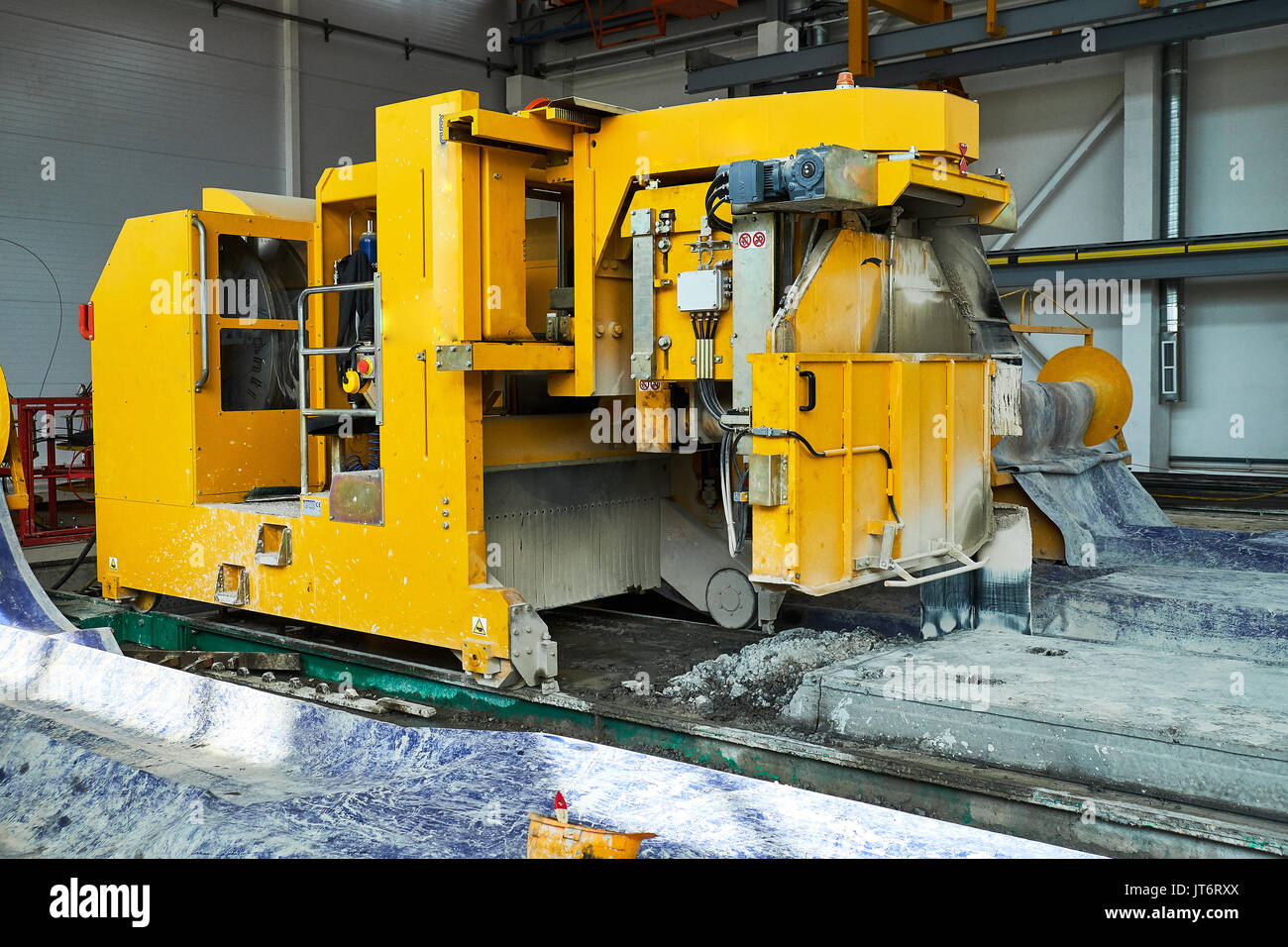 Manufacturing concrete slabs. reinforced concrete production Stock ...