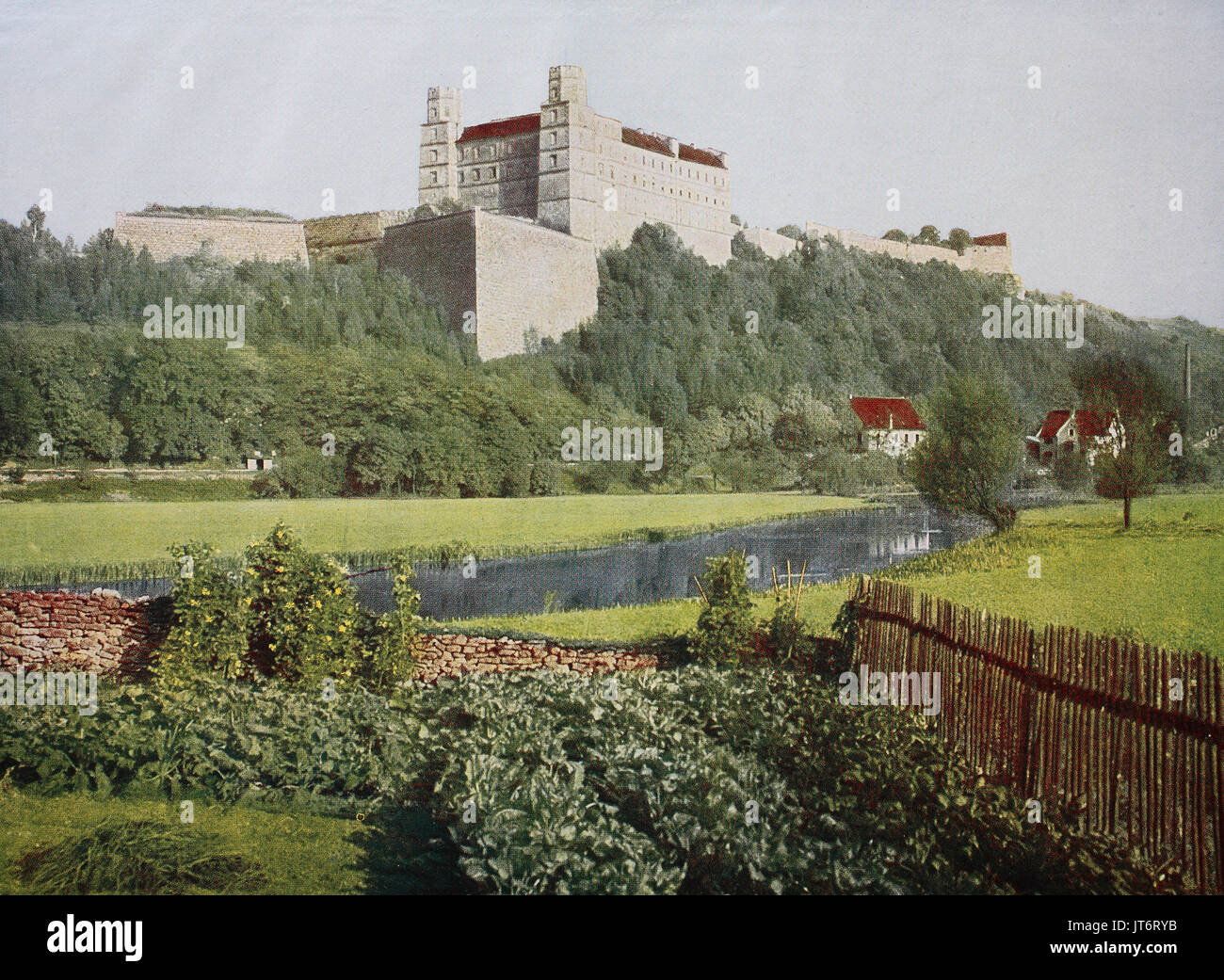 Historical photo of the castle Willibaldsburg near Eichstaett, Bavaria ...
