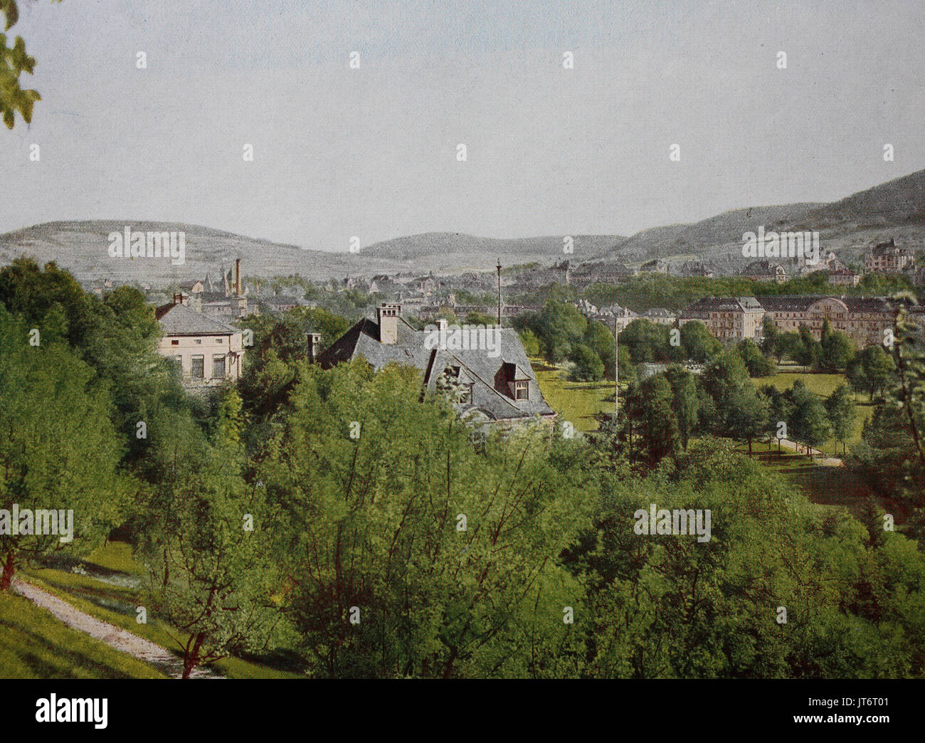 Historical photo of Bad Kissingen, Bavaria, Germany, Digital improved ...