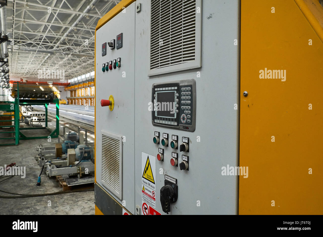 Manufacturing concrete slabs. reinforced concrete production Stock ...