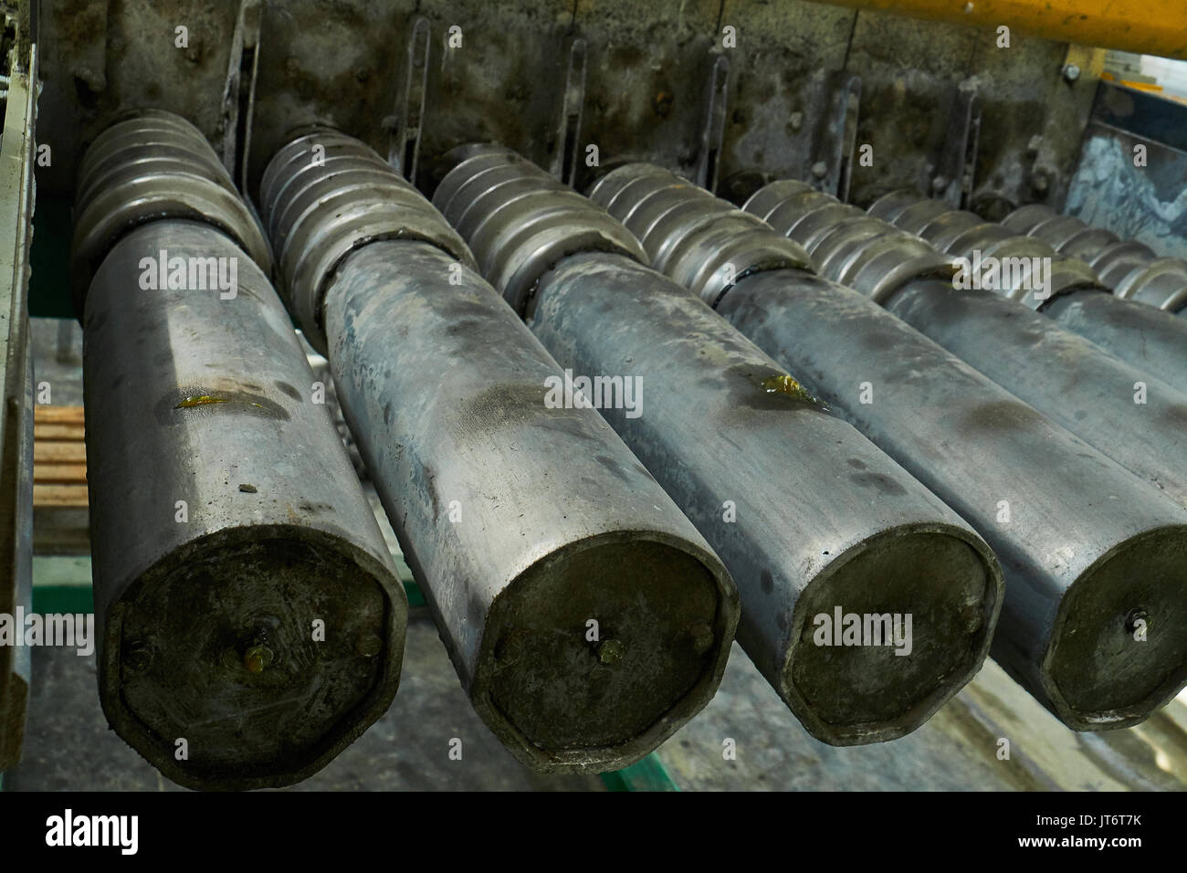 Manufacturing concrete slabs. reinforced concrete production Stock ...