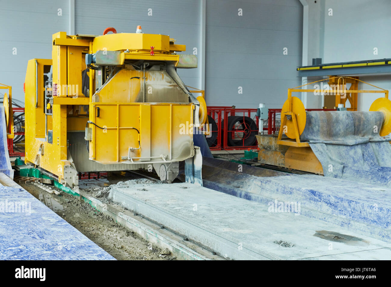 Manufacturing concrete slabs. reinforced concrete production Stock ...