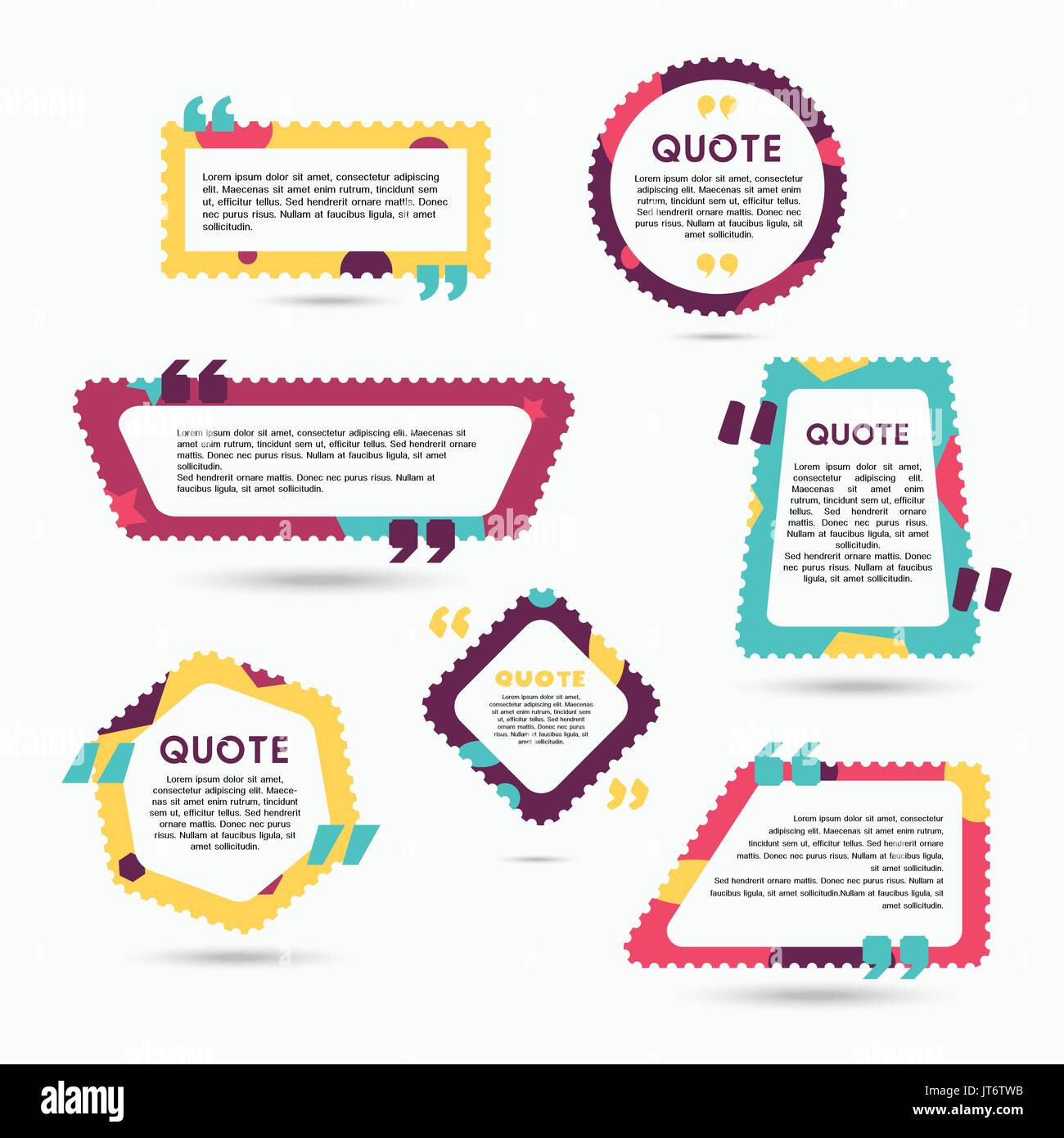 Quote vector bubbles text Stock Vector Images - Alamy