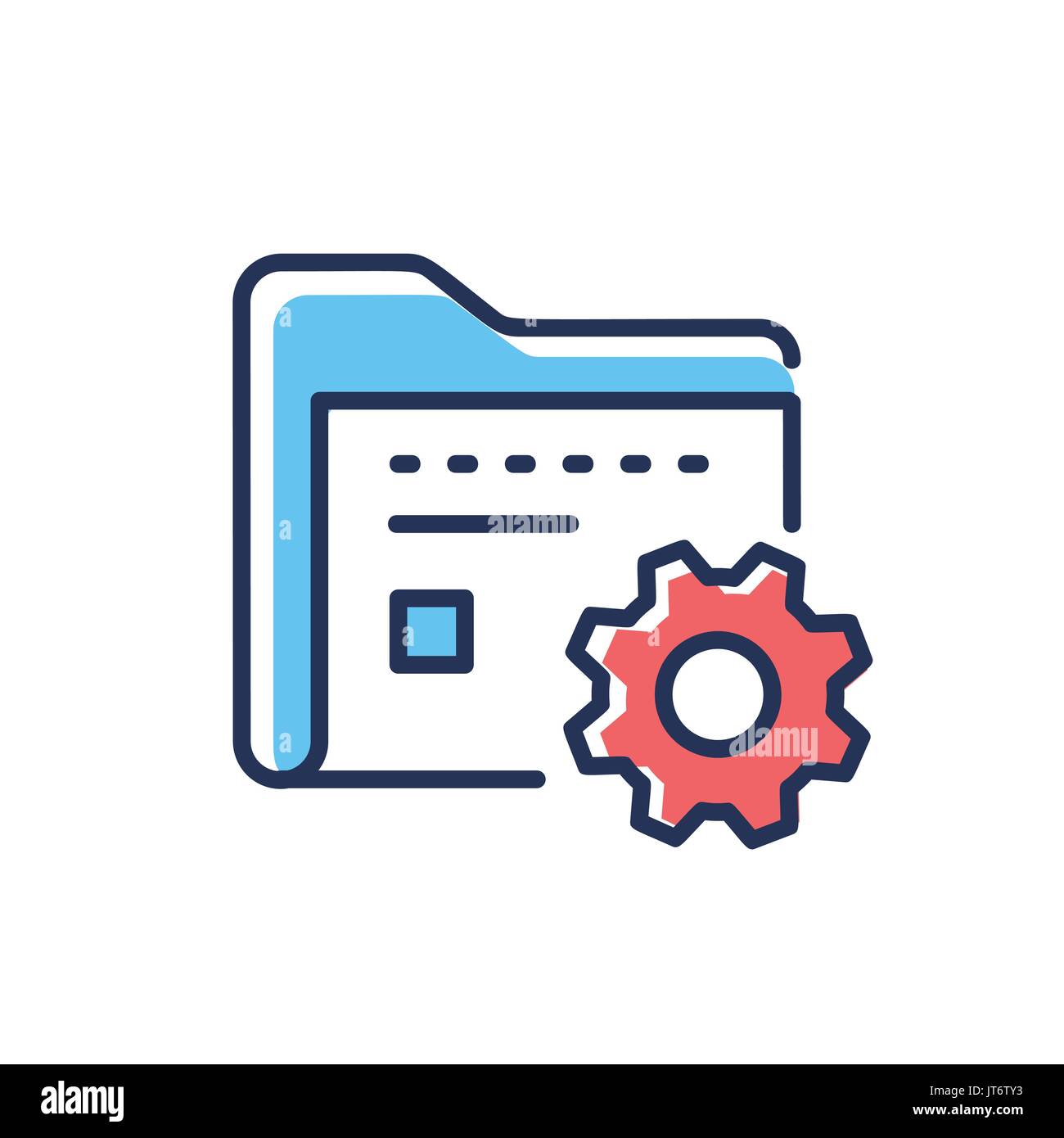 Data Management - modern vector line design icon Stock Vector Image ...