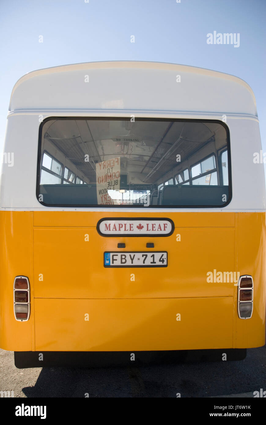 MALTA-SEPTEMBER 8 :Back of typical maltese vintage bus ready for ...