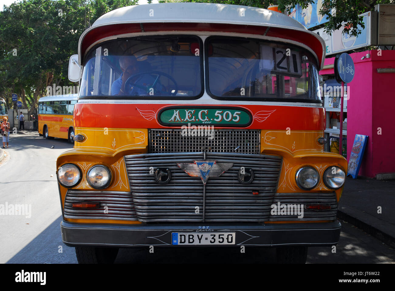 Old bus valletta city malta hi-res stock photography and images - Alamy
