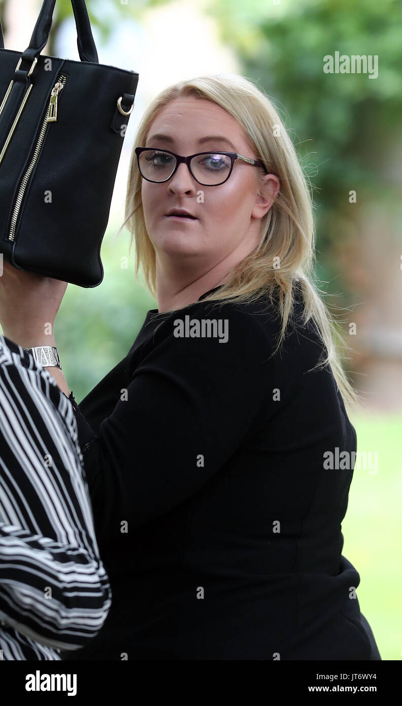 Natalie jeffery arriving basildon combined court hi-res stock ...
