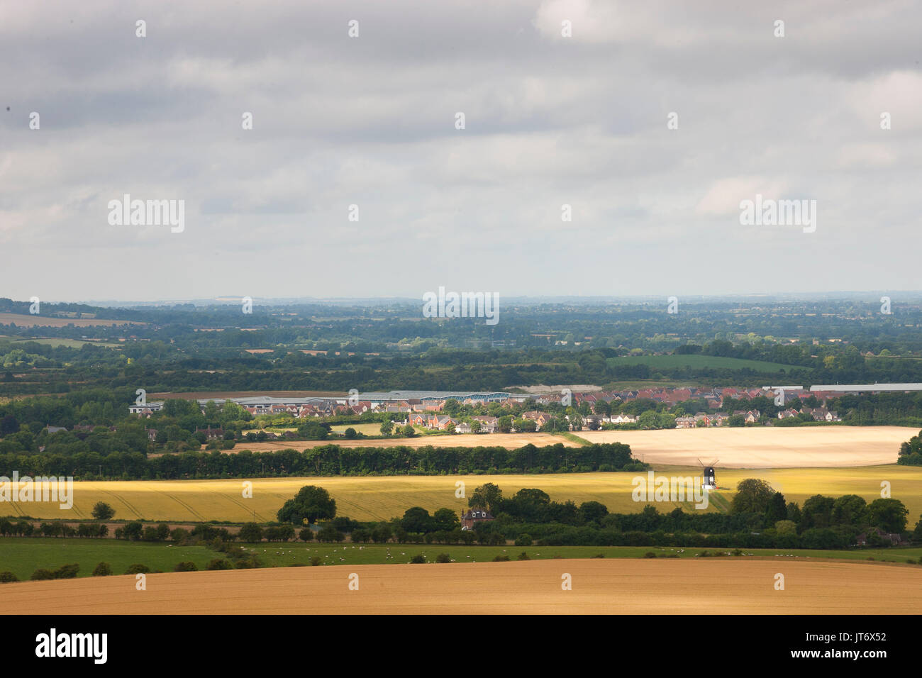 IVINGHOE, UK View of Pitstone Windmill in early morning sun Stock Photo ...