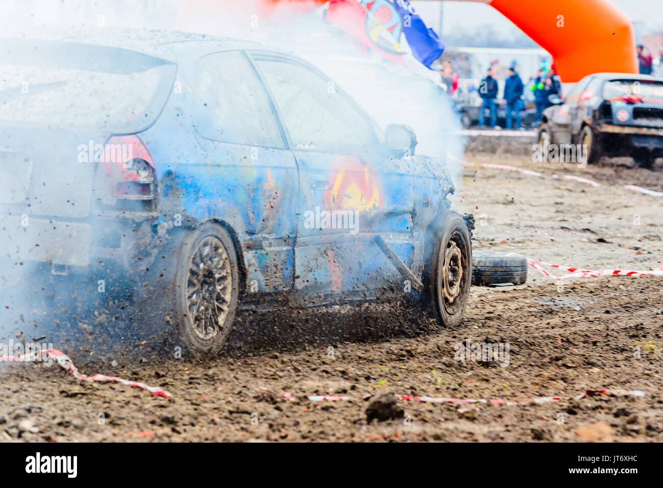Old car race crash hi-res stock photography and images - Alamy