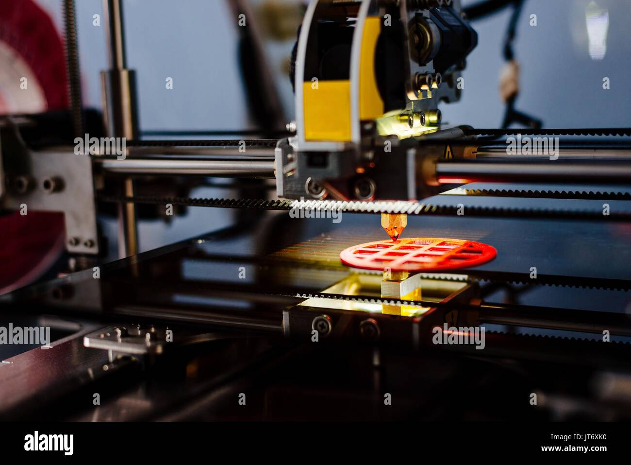 3d printer working and printing plastic prototype Stock Photo - Alamy