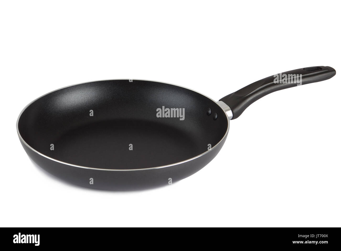 Flying pan with non-stick surface isolated on white background Stock ...