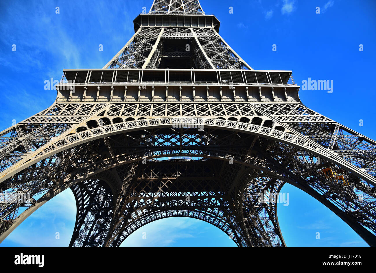 Eiffel tower bottom detail hi-res stock photography and images - Alamy