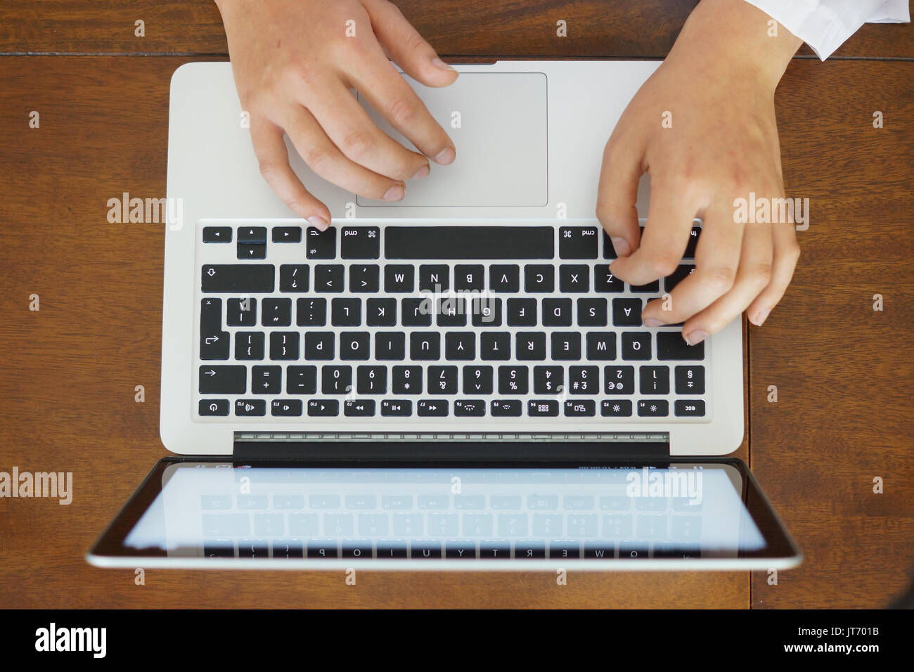 Hands on trackpad hi-res stock photography and images - Alamy