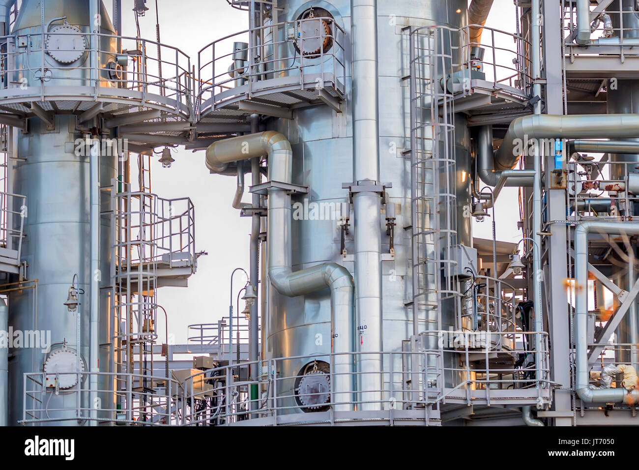 Close up industrial view oil refinery plant Stock Photo - Alamy