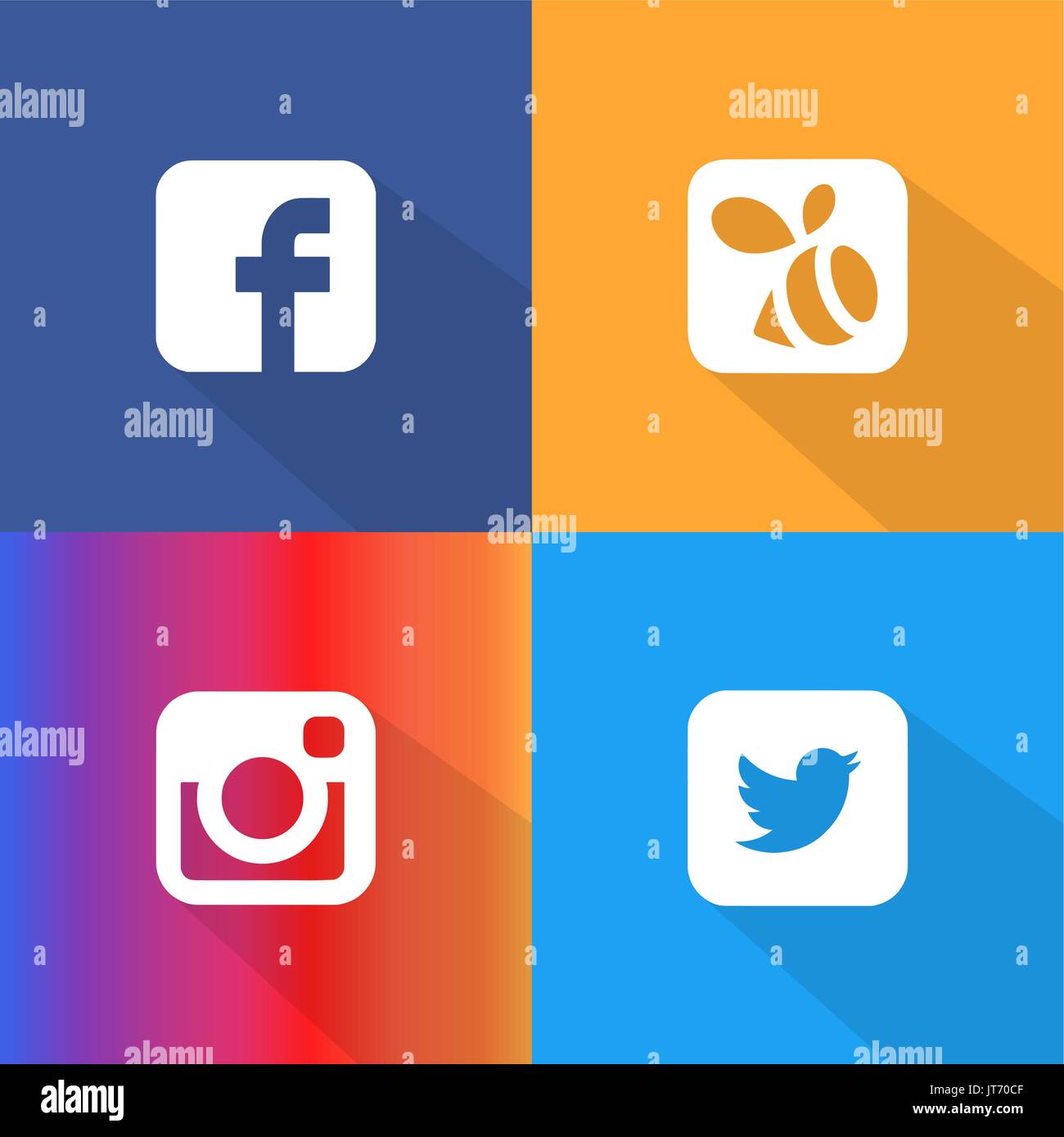 Social Network Icon Web Buttons, Vector, Illustration Stock Vector ...