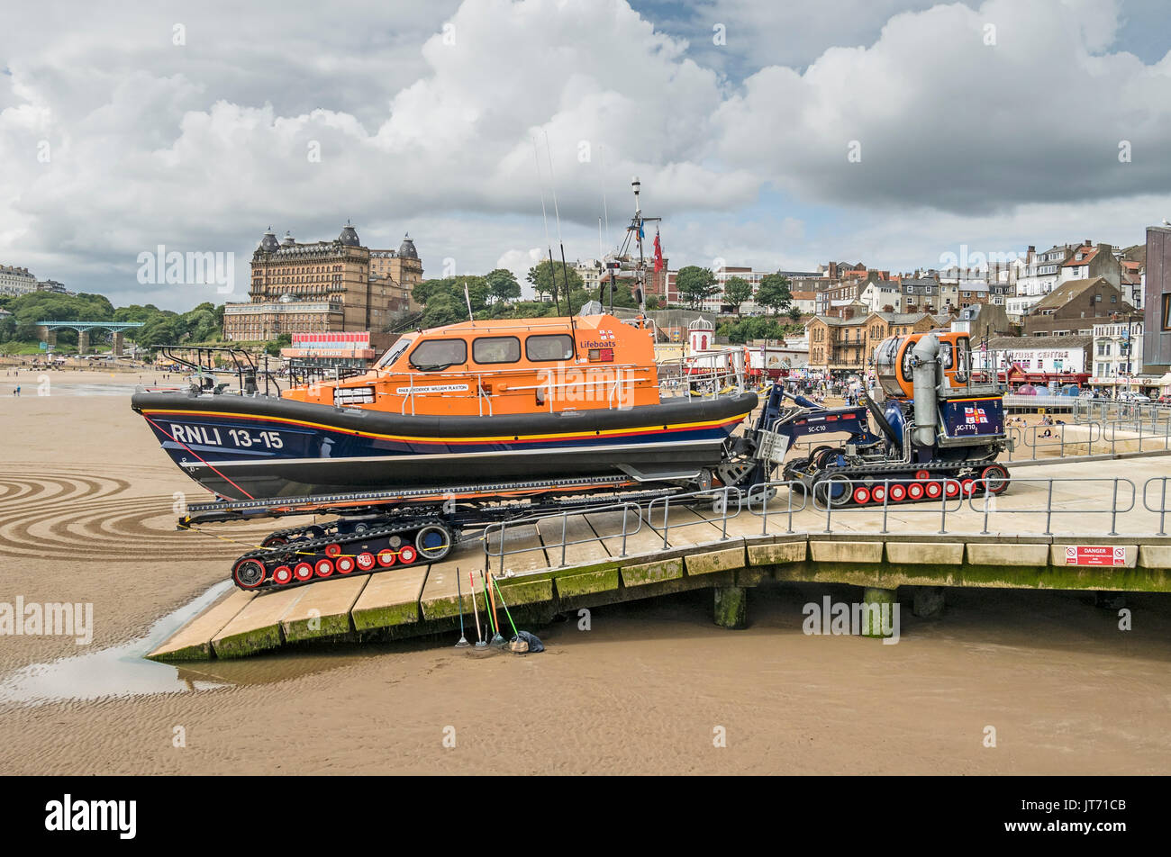 Shannon Class Lifeboat 13-15 with the Supercat Tractor and Carriage on ...
