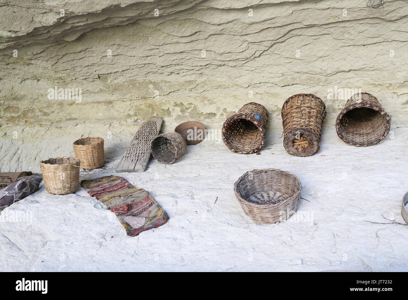 Traditional Wicker baskets showcased in Cappadocia, Turkey Stock Photo ...