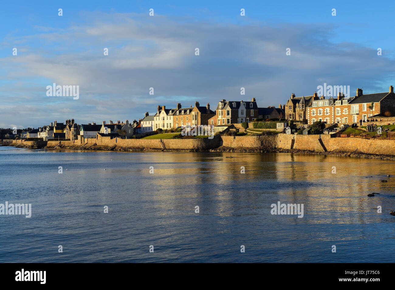 Seafront at Scottish coastal town of Elie in East Neuk of Fife ...